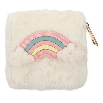 Hemobllo Portefeuille Court Gar&ccedil;on Fille Peluche avec Fermeture &Eacute;clair Sac &agrave; Main pour Femme Porte-monnaie Portable S&eacute;curis&eacute; pour Cartes et Monnaie