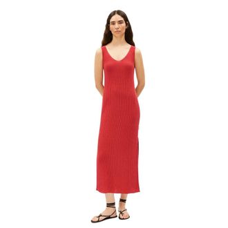 Armedangels Femme, Robes, Rouge, Taille: 42 FR Cindaa Lino Knit Dress