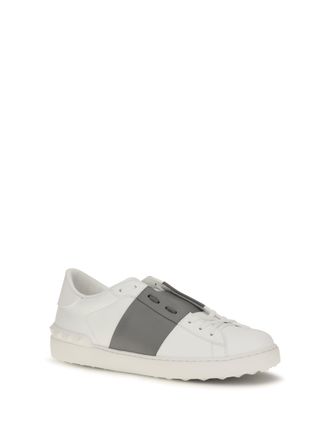 Valentino Garavani Mens Open Sneakers Bianco-Dark Steel Bianco/dark