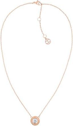 Tommy Hilfiger Jewelry Collier avec Pendentif pour Femme en Or Rose avec un Cristal - 2780285