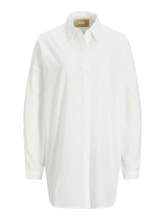 Jack & Jones Womens JXMISSION LS Oversize Shirt NOOS Bluse, White, XS