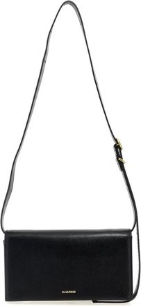 Jil Sander Umh&auml;ngetasche aus Leder - - Bags - Damen - Schwarzk - ONE SIZE
