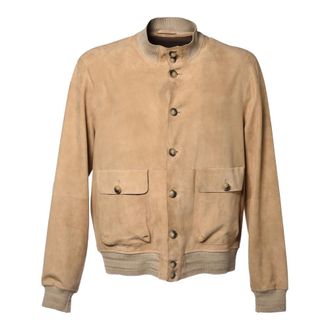 Baldinini Homme, Vestes, Brun, Taille: XS Veste Beige en Daim