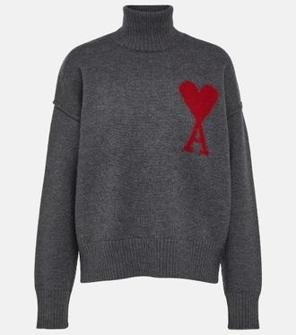 Ami Pull &agrave; col roul&eacute; Ami De Coeur en laine
