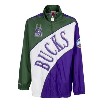 Mitchell & Ness NBA Bogenf&ouml;rmiger Retro Windbreaker Jacke - - Jackets - Herren - Mehrfarbig - S
