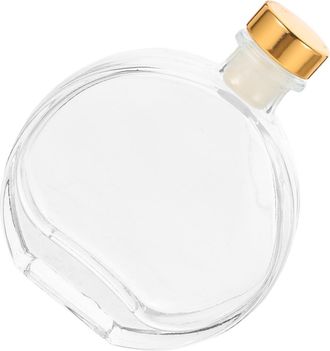 NUOBESTY Aromatherapie Glas diffusorflasche Nachfüllbar mit Elegantem Transparentem Flakon und Goldfarbenem Stopfen für Ätherische Öle und Parfumzerstreuer Dek