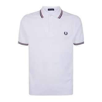 Fred Perry M3600 Twin Tipped Polohemd - - Tops - Herren - Wei&szlig; - M