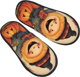 Generic Chaussons Maison Joyeux Automne Doux Chaussons Confortable Pantoufles Pour Unisex Outdoor Automne M