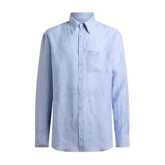 Etro Homme, Chemises, Bleu, Taille: L Chemise Boutonn&eacute;e &agrave; Rayures