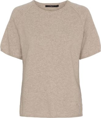 BTF-CPH Kaschmir & Merino T-Shirt - - Knitwear - Damen - Beige - XL