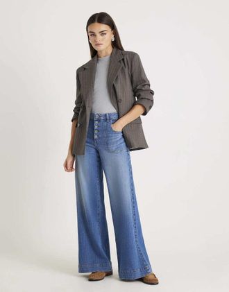 River Island Jean large avec poches devant - Denim moyen-Bleu