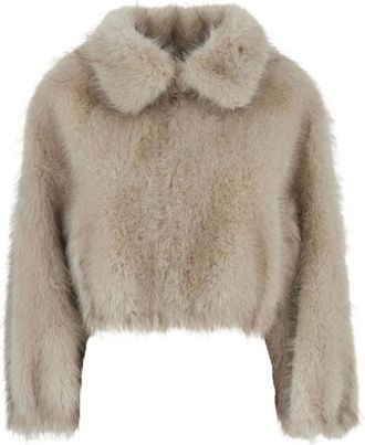 VALENTINI 1972 Valentini 1972, Femme, Vestes, Beige, Taille: 40 FR Eco Zibellino Jacket