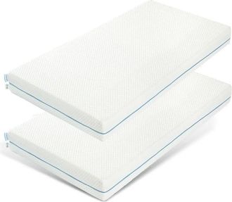 Tribesigns Tribesigns - Lot de 2 Matelas 90 x 200 cm - &Eacute;paisseur 20 cm - &eacute;moire de Forme - 7 Zones Ergonomiques, Tissu Respirant et Durable, Confort Mi-Ferme