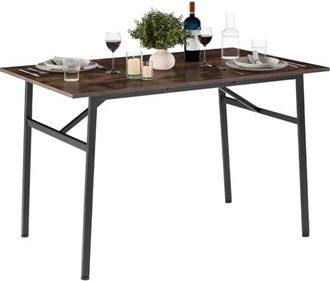 TecTake Table &agrave; Manger Tendance 120 x 75 x 76 cm pour Salle &agrave; Manger, Table Cuisine Style Industriel Tables 4 Places, Meuble Industriel, Meuble Salon S&eacute;jour C