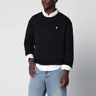 Ami Schwarzes Ami de Coeur Rundhals-Sweatshirt