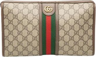 Gucci Pre-owned Canvas Clutch - - Pre-owned - Damen - Beige - ONE SIZE
