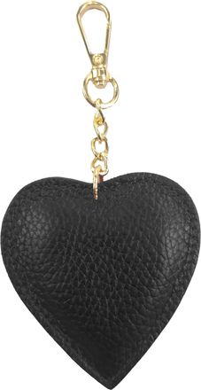 modamoda.de SA05 Leder Schl&uuml;sselanh&auml;nger, Taschenanh&auml;nger, handmade in Italy (Herz/Schwarz)