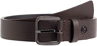 Calvin Klein Homme Ceinture Concise 3,5 cm Cuir, Marron (Dark Brown Pebble), 115