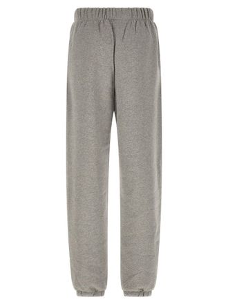 The Attico Logo-Embroidered Fleece Cotton Joggers - grey