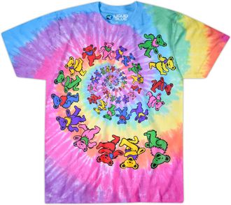 Liquid Blue Unisex-Erwachsene Grateful Dead Spiral Bears Tie Dye Short Sleeve Tee T-Shirt, Batik, 5X-Groß