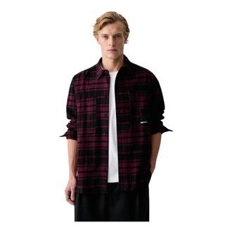 Karl Lagerfeld Chemise &agrave; carreaux en coton - Homme - Chemises - Rouge - Taille: 2XL