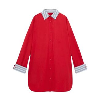 Loewe Robe chemise en coton - Femme - Robes - Rouge - Taille: 34 FR
