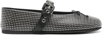 Miu Miu Stud-embellished Ballerina Shoes