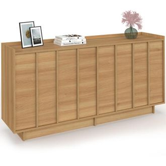 IDMarket Buffet 160 cm ROSIE 4 portes fa&ccedil;on h&ecirc;tre design minimaliste