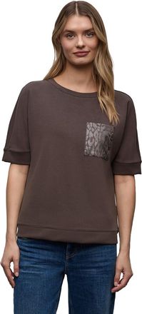 Street One T-Shirt mit Leo-Brusttasche Molten Earth 44