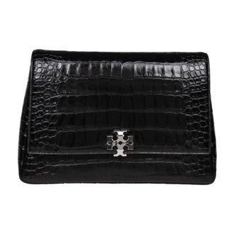 Tory Burch Charlie Kroko-Pr&auml;gung Schultertasche - - Bags - Damen - Schwarzk - ONE SIZE