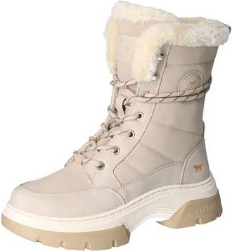 Mustang Jeans Bottines Femme 1481-604, Pointure:39 EU, La Couleur:Beige