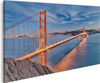 Islandburner Bild auf Leinwand Die Brücke Golden Gate in der Bucht von San Francisco Drucke Kunst Poster Wandbild