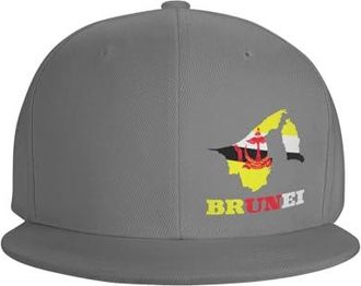 Generic Drapeau du Brunei Carte du Brunei Homme Femme Strapback Cap R&eacute;glable Casquette De Baseball S&eacute;chage Rapide Chapeaux Pare-Soleil pour Golf Trucker Campi