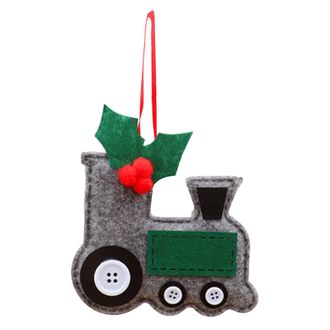 Generico Weihnachtszug | Textildekoration zum Aufh&auml;ngen - Eisenbahn f&uuml;r Weihnachtsbaum, f&uuml;r Innen- und Au&szlig;enbereich, Haus, Wohnzimmer, Auto, Rucksack, Fenster,