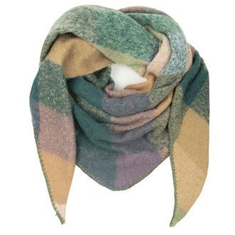 Glamexx24 XXL Schal Damen Halstuch Unisex Poncho Dreieckige Form Trendfarben Winterschal Kariert Viele Variationen