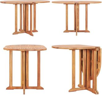 vidaXL Gartentisch Butterfly Klappbar 120x70x75 cm Teak Massivholz - Gartenm&ouml;bel - Teakwood - Gartentisch - Klappbarer Tisch - Esstisch - Home & Living