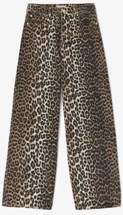 Ganni Femme, Jeans, Brun, Taille: W29 Jeans Lari imprim&eacute; l&eacute;opard