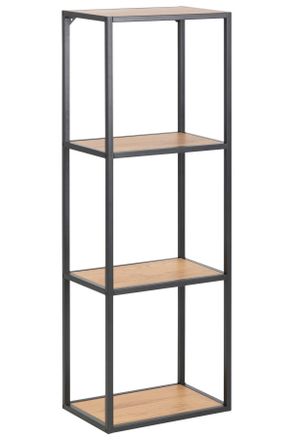 MID.YOU Mid.you Wandregal, Schwarz, Eiche, Holzwerkstoff, 3 F&auml;cher, 37x108x24 cm, Beim&ouml;bel erh&auml;ltlich, Wohnzimmer, Regale, Wandregale