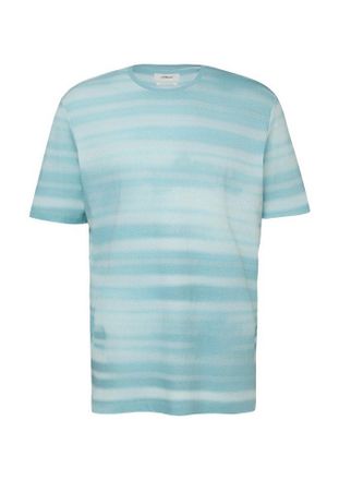 s.Oliver Kurzarmshirt T-Shirt T-Shirt T-Shirt aus Leinenmix mit All-over-Print