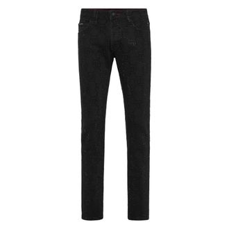 Philipp Plein Homme, Jeans, Noir, Taille: W29 Jeans Straight Cut Monogram