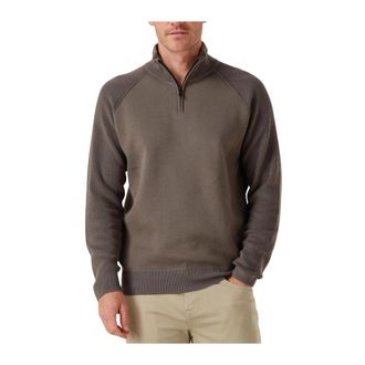 Genti Taupe Turtle Zip Sweater - - Knitwear - Herren - Grau - M