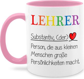 Shirtracer Tasse Tassen 325ml - Lehrer Definition | Abschiedsgeschenk Lehrer | Geschenk für Lehrer zum Abschied | Coole Lehrer Geschenke | Lehrer Geschenke - 325