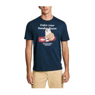 Pepe Jeans London Herren T-Shirt mit Grafikdruck - - Tops - Herren - Blau - S