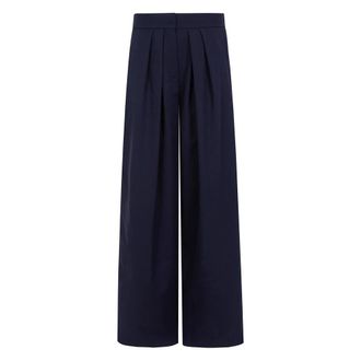 Balmain Pantalon Tailleur Taille Haute Grain de Poudre - Femme - Pantalons - Noir - Taille: 38 FR