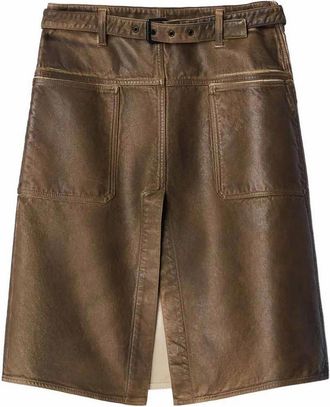 Christophe Lemaire Jupe Midi - Marron