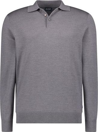 Olymp Herren Pullover grau Merinowolle