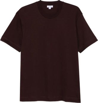 Sunspel t-shirt à col rond - Rouge