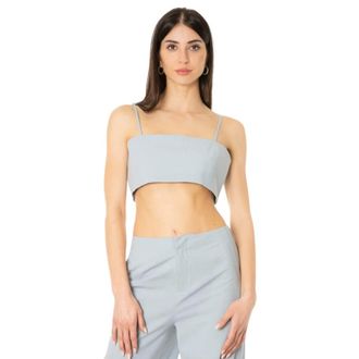 Isabelle Blanche Femme, Tops, Bleu, Taille: 40 FR Cashmere Blue Bustier Top