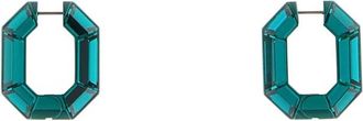 Swarovski Femme, Accessoires, Vert, Taille: ONE Size Lucent Hoop Earrings