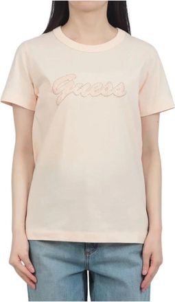 Guess Femme, Tops, Rose, Taille: 44 FR Script Tee